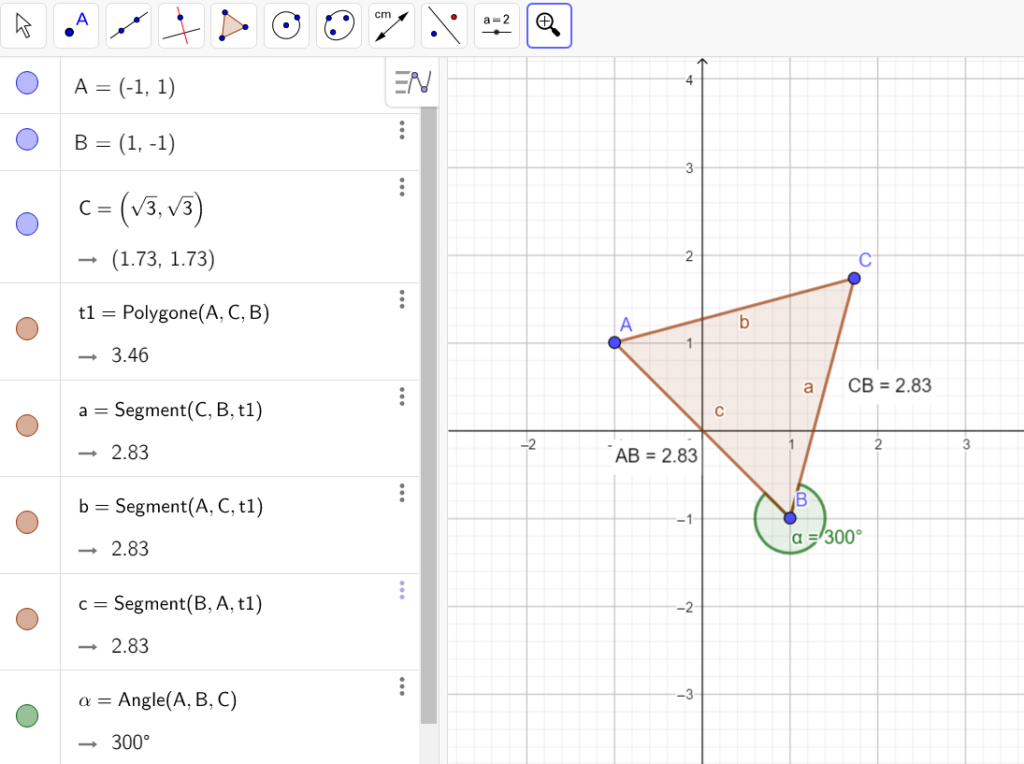 TE. Complexes et géométrie : utilisation de (c-a)/(b-a) – Math'O karé